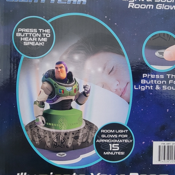 Disney | Other | Disney Pixar Light Sound Room Glow Night Light Buzz Lightyear Illuminate You ...